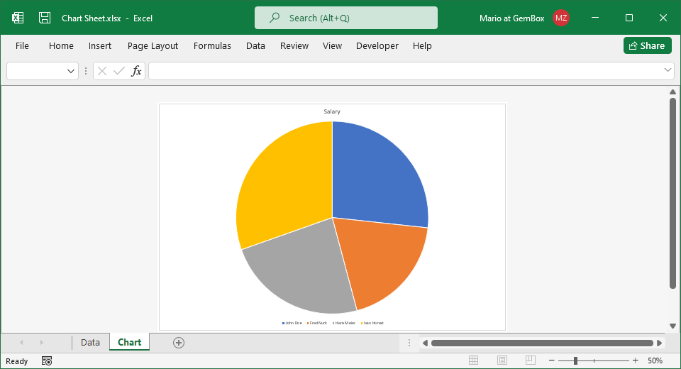 Create Excel Chart Sheet From C VB NET Applications